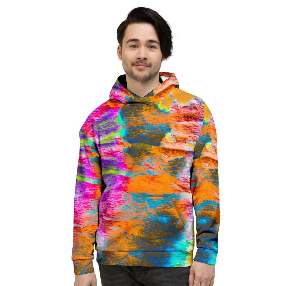 Colorful Abstract Tie Dye Men's Hoodie