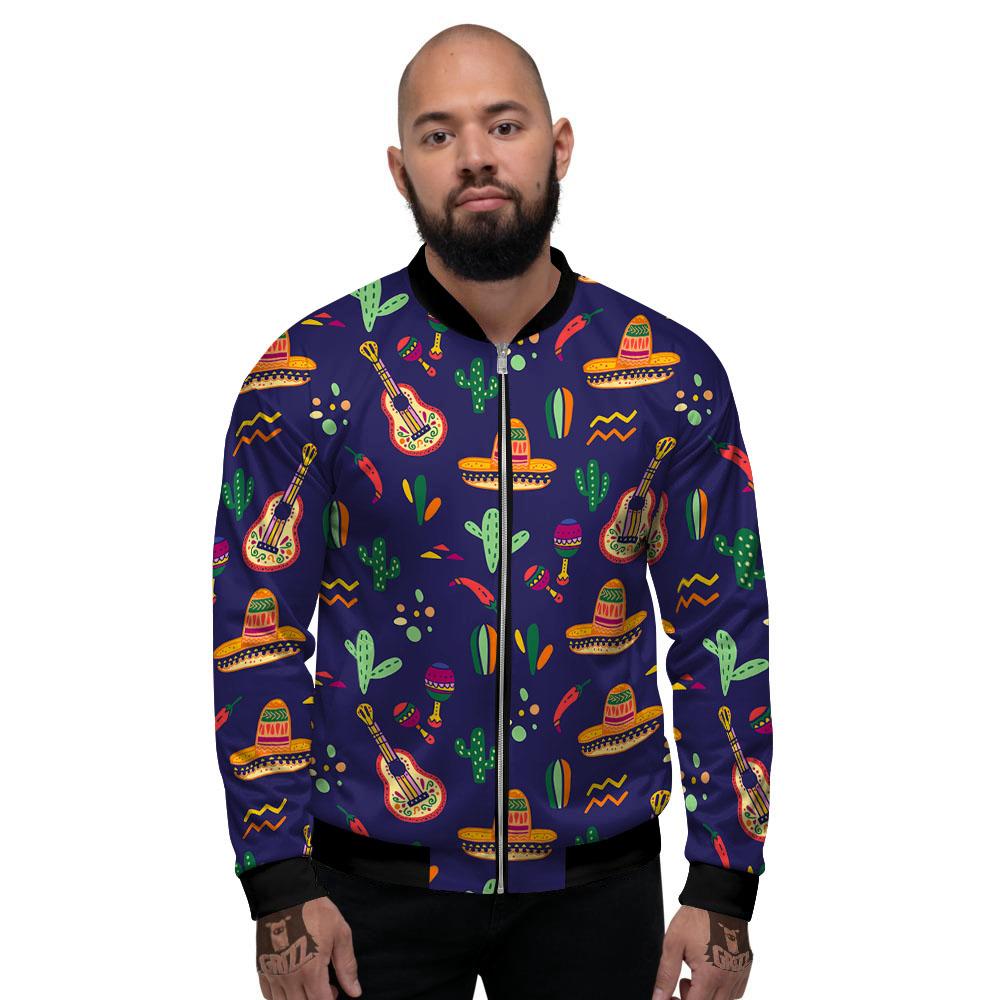 De Mayo Mexico Cinco Print Pattern Men's Bomber Jacket