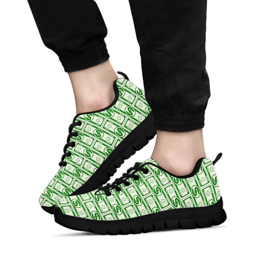 Dollar Money Print Pattern Sneaker Shoes For Men Women