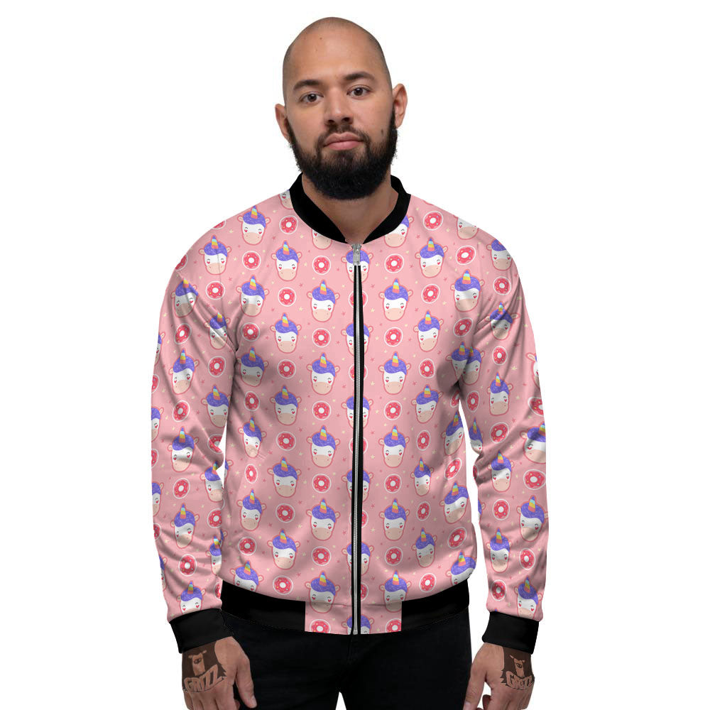 Donut Girly Unicorn Print Pattern Men's Bomber Jacket