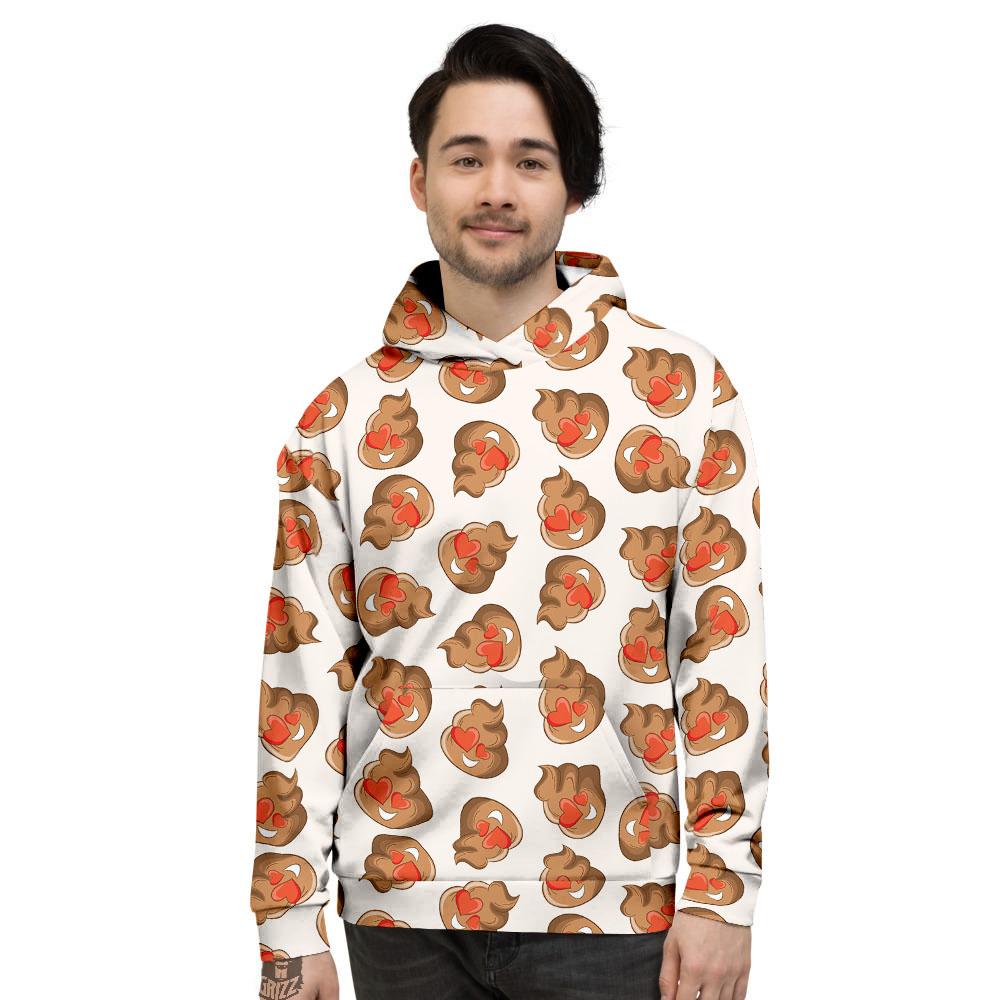 Emoji Poop Print Pattern Men's Hoodie