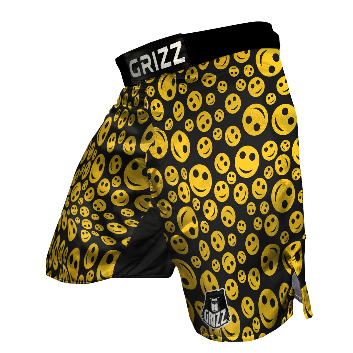 Emoji Smiley Faces Print Pattern MMA Shorts