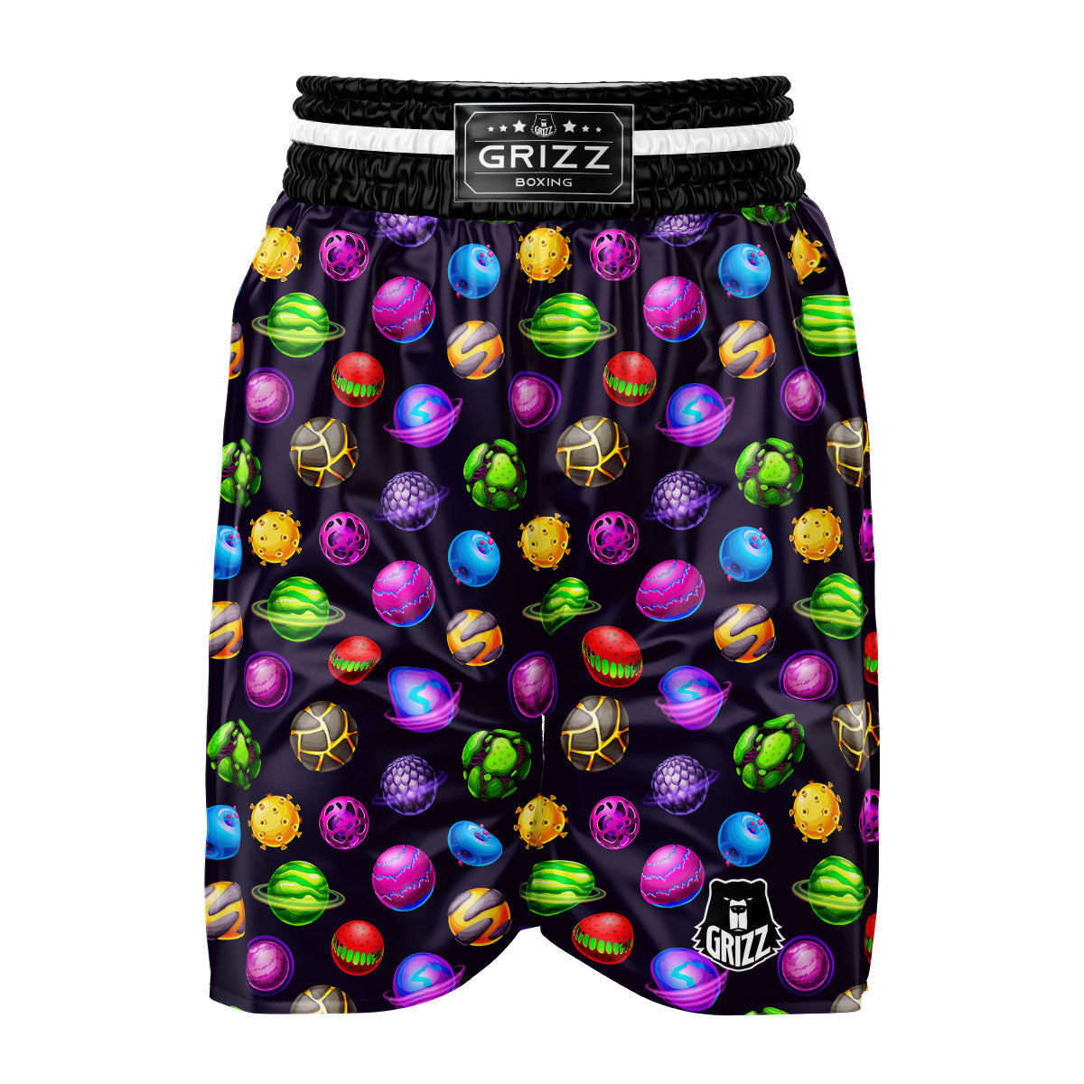 Fantasy Planets In Space Universe Print Pattern Boxing Shorts