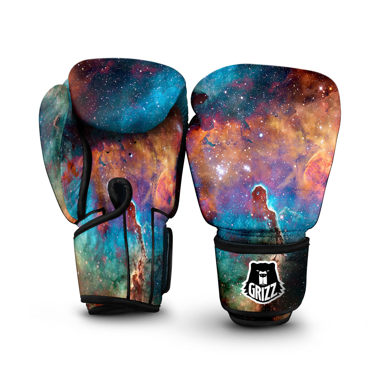 Fiery Universe Nebula Galaxy Space Print Boxing Gloves