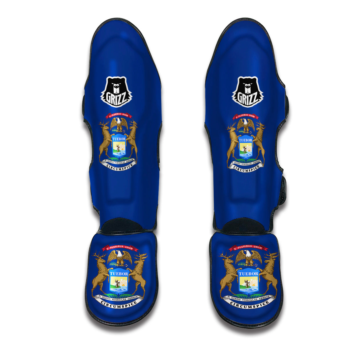 Flag Of Michigan Muay Thai Shin Guards