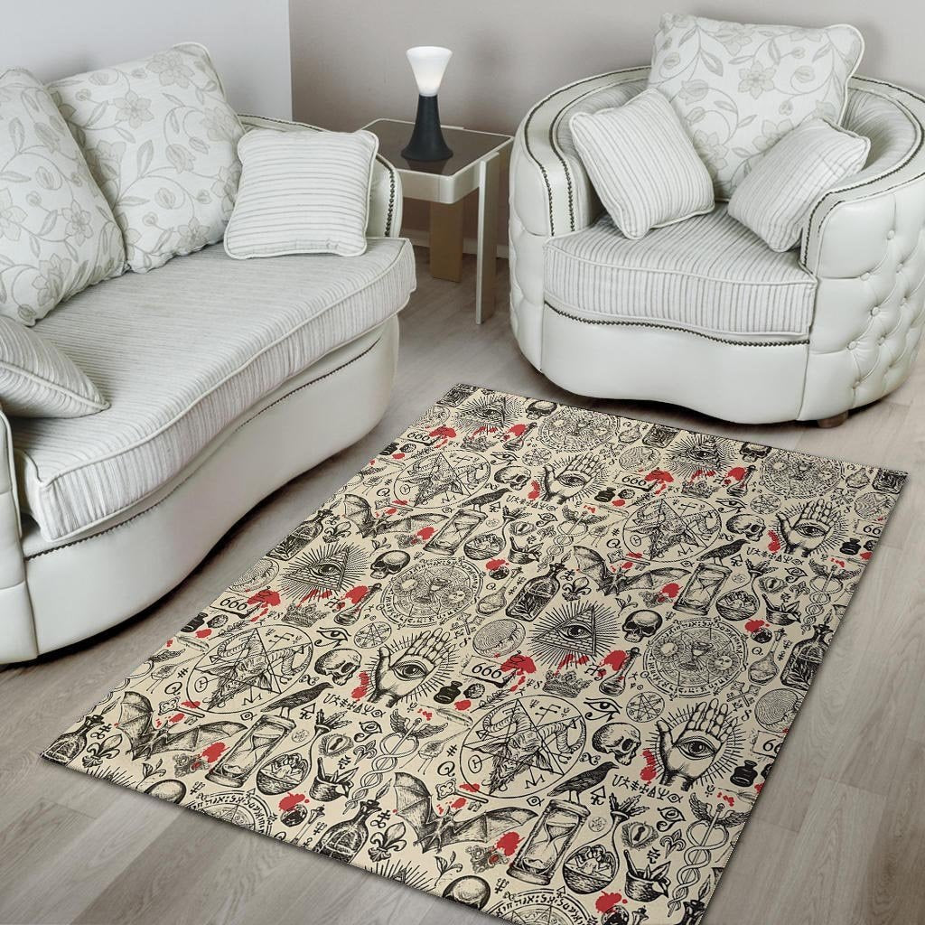 Freemason Satanic Gothic Witch Floor Mat