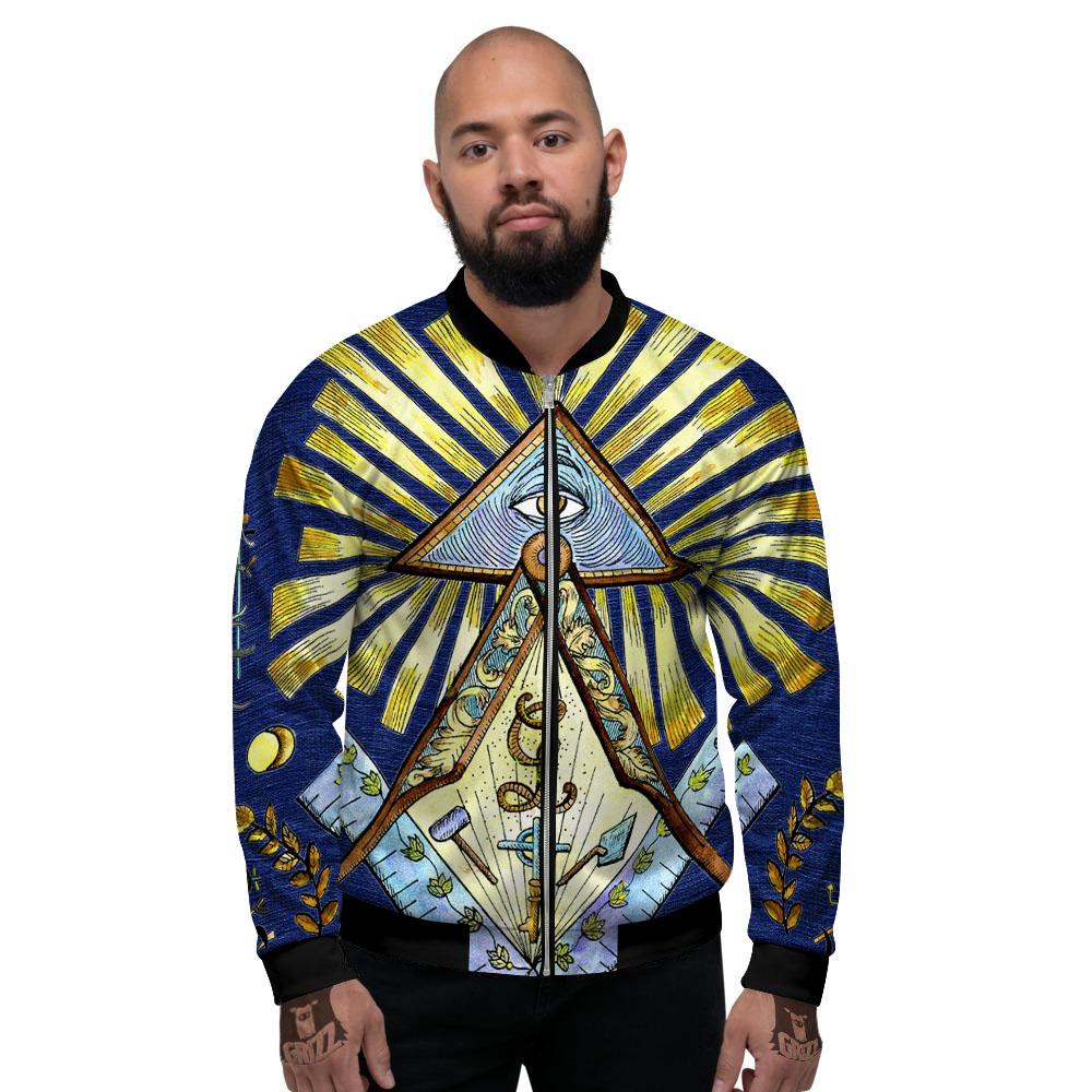 Freemasonry Masonic Vintage Print Men's Bomber Jacket – Grizzshopping