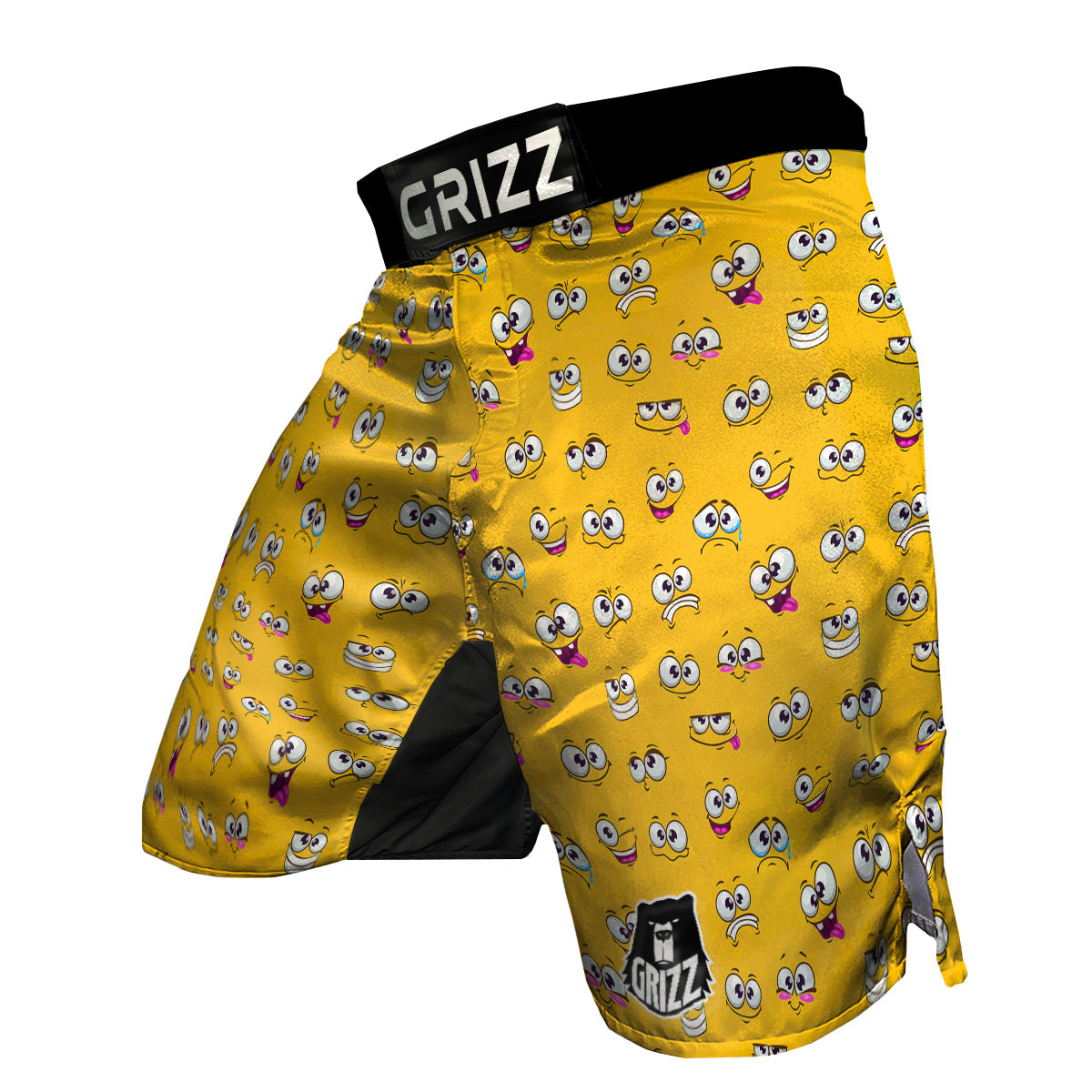 Funny Face Emoji Cartoon Print Pattern MMA Shorts