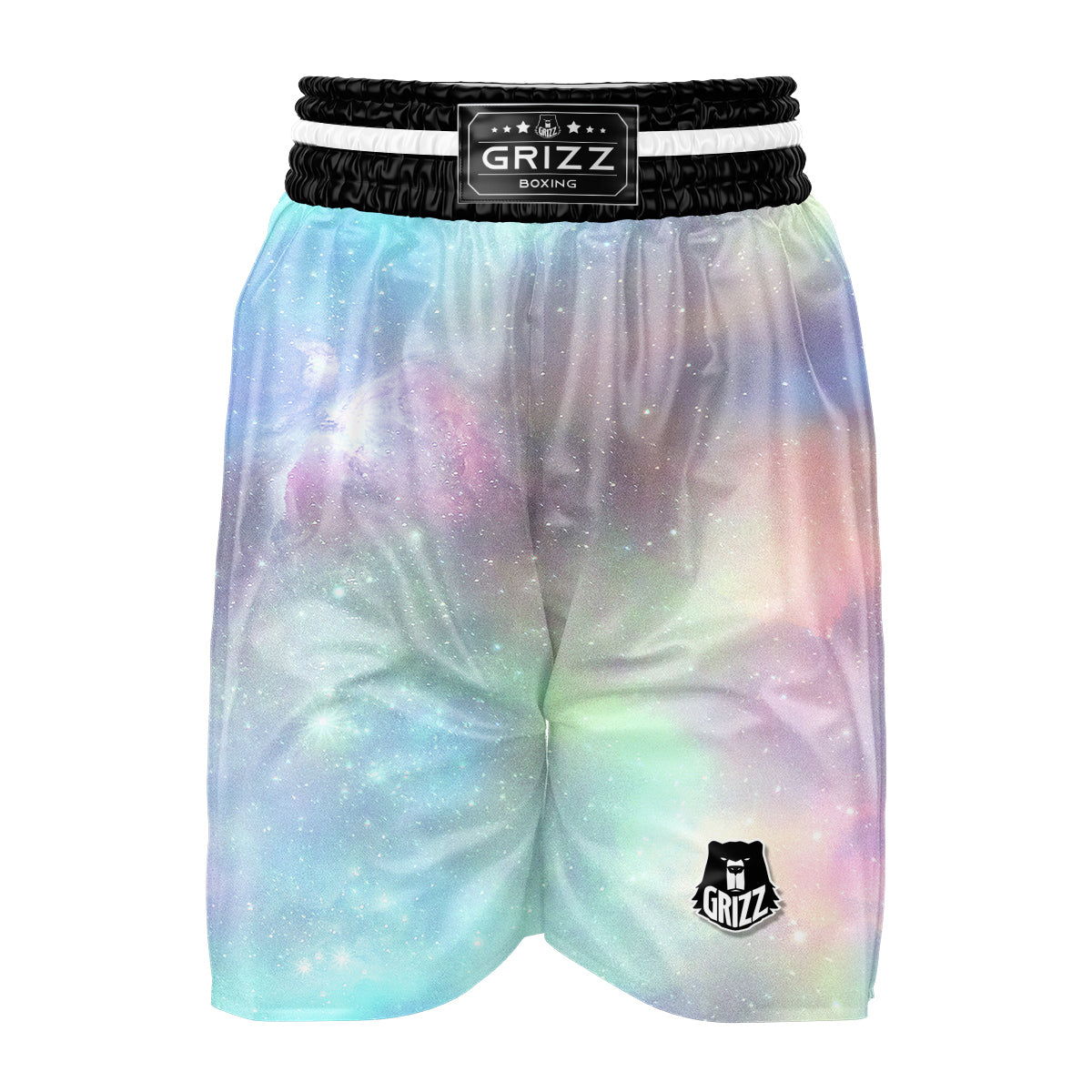Galaxy Space Colorful Nebula Print Boxing Shorts