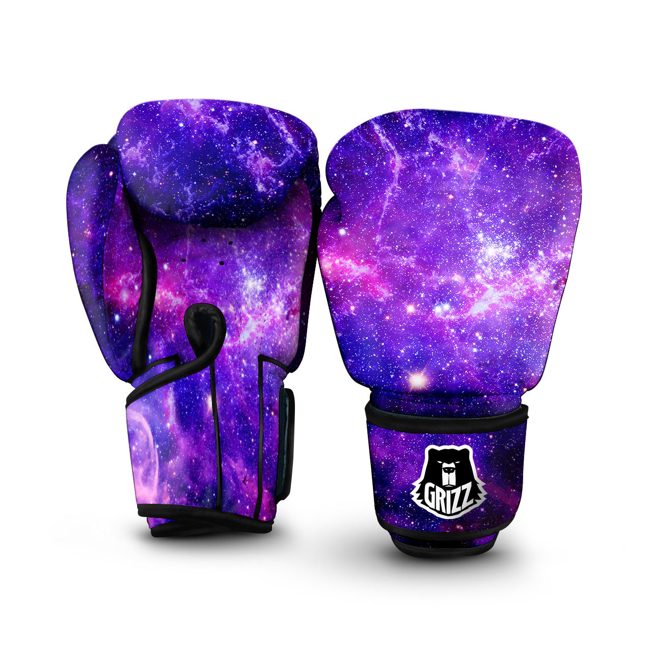 Galaxy Space Dark Purple Universe Print Boxing Gloves