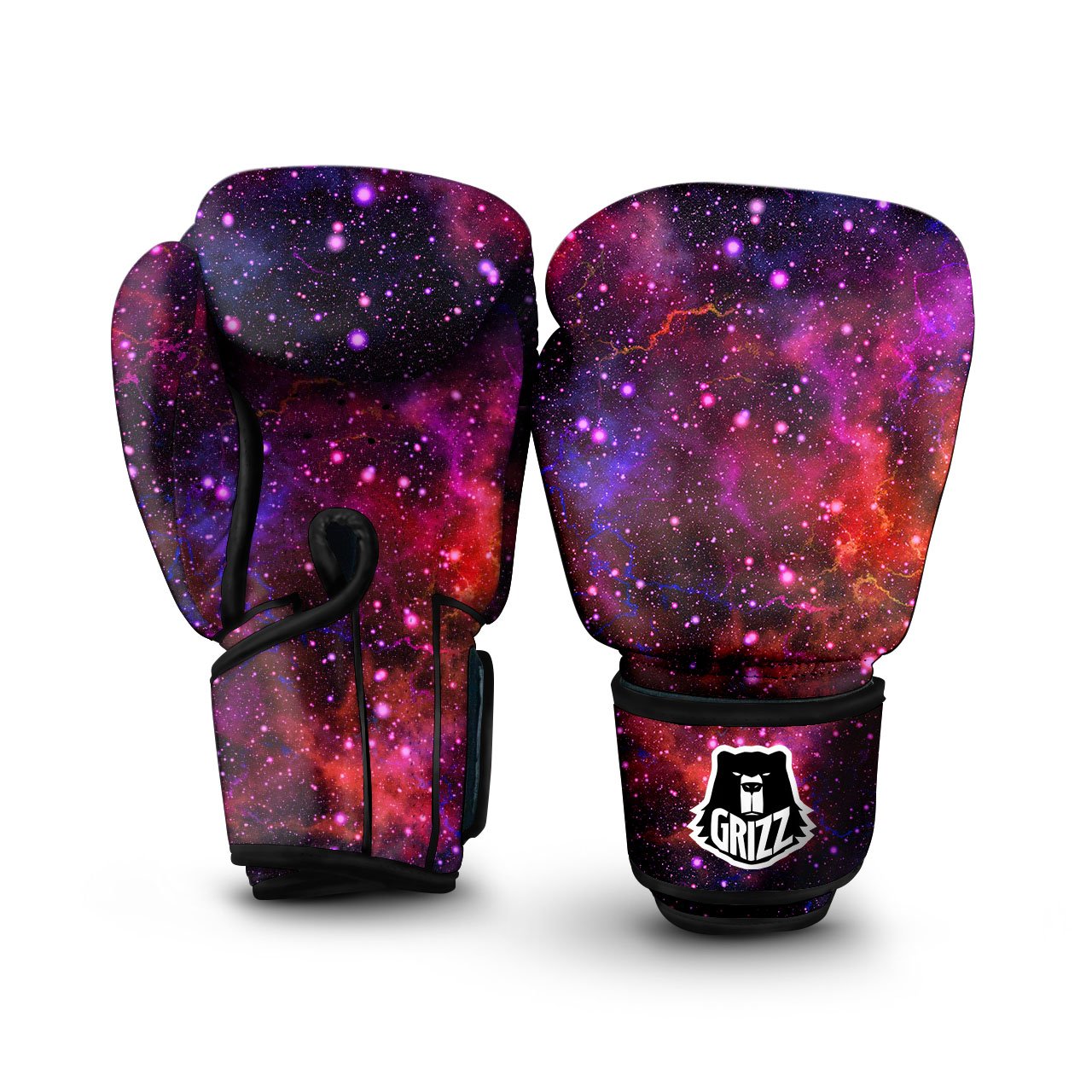 Galaxy Space Purple Dark Print Boxing Gloves