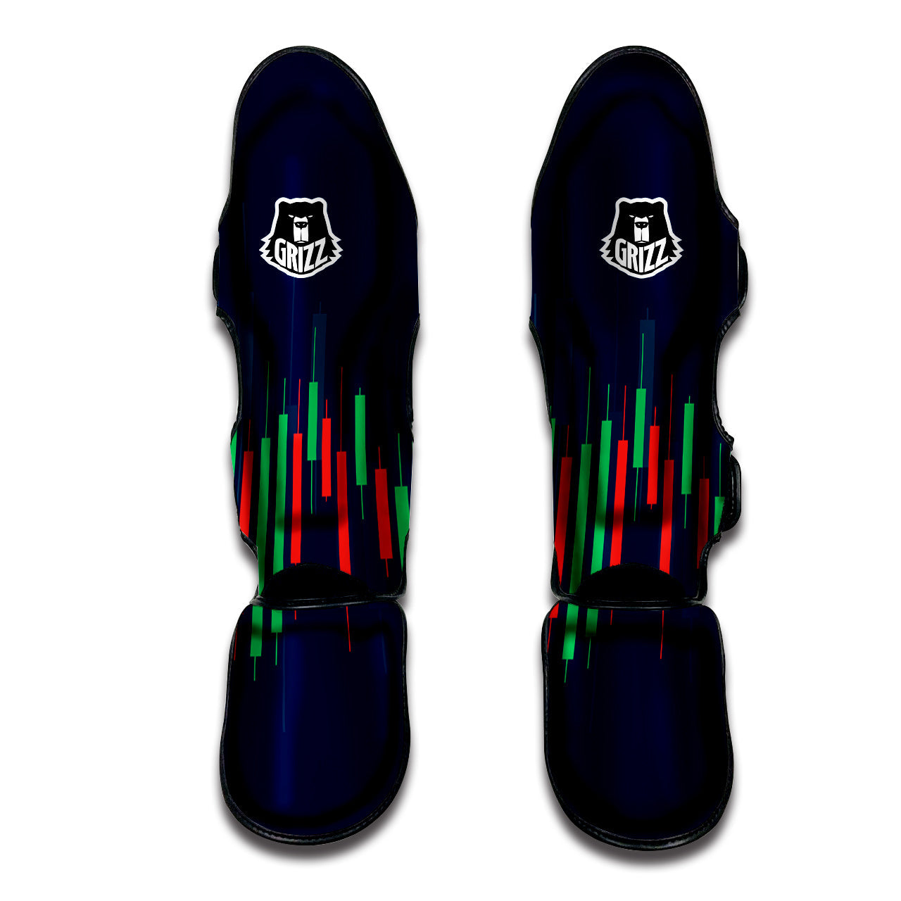 Graph Chart Candlestick Stock Print Muay Thai Shin Guards