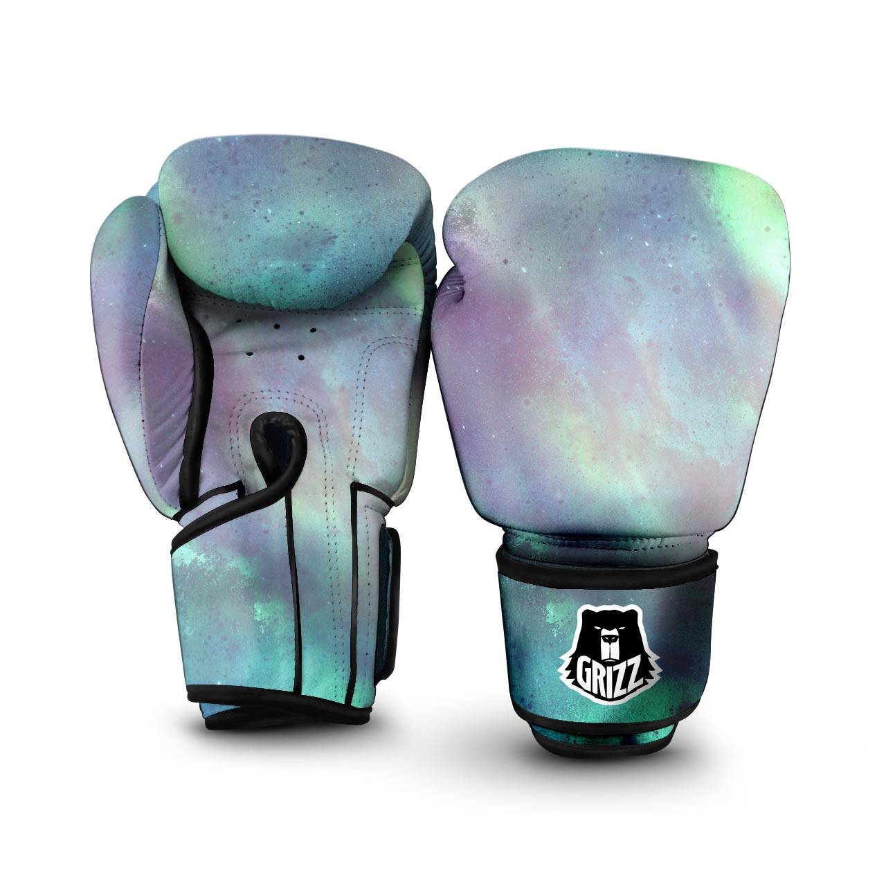 Green Galaxy Space Boxing Gloves