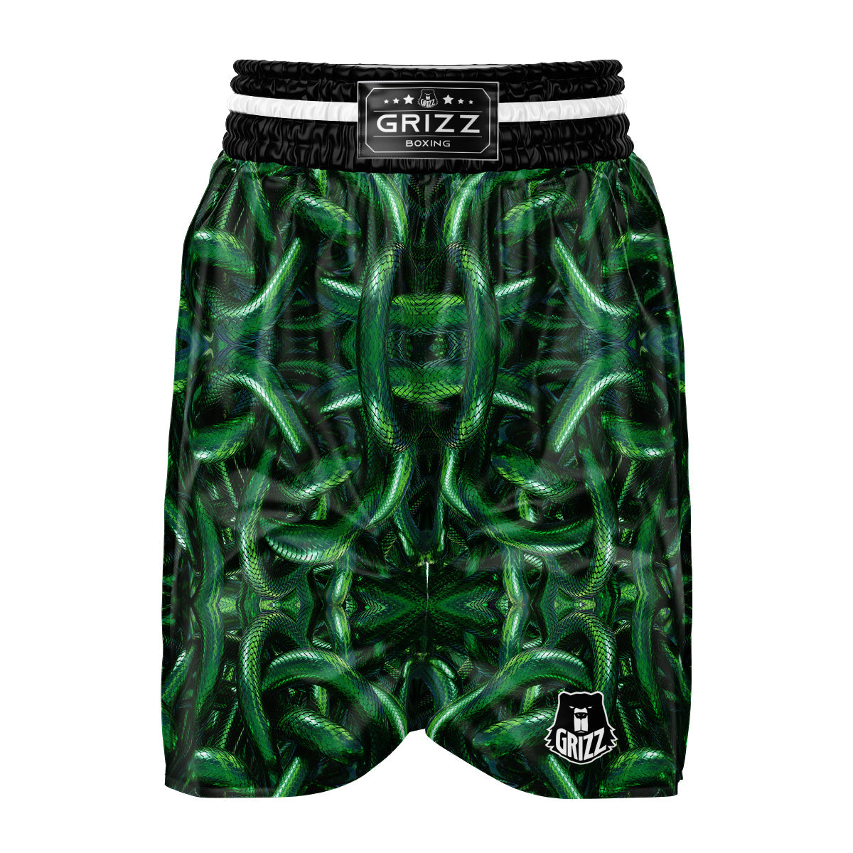 Green Snake 3D Print Pattern Boxing Shorts