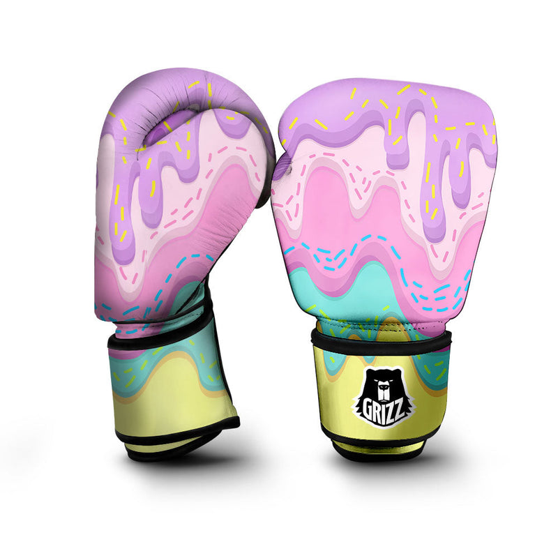 Ice Cream Dripping Pastel Print Boxing Gloves