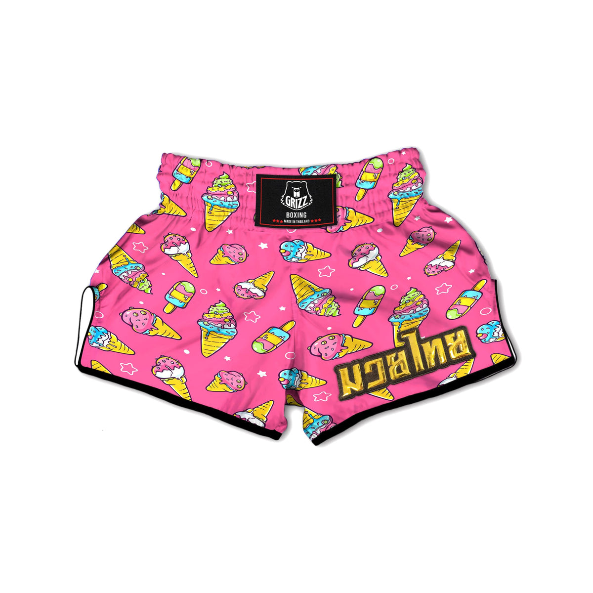 Ice Cream Pink Print Pattern Muay Thai Boxing Shorts – Grizzshopping
