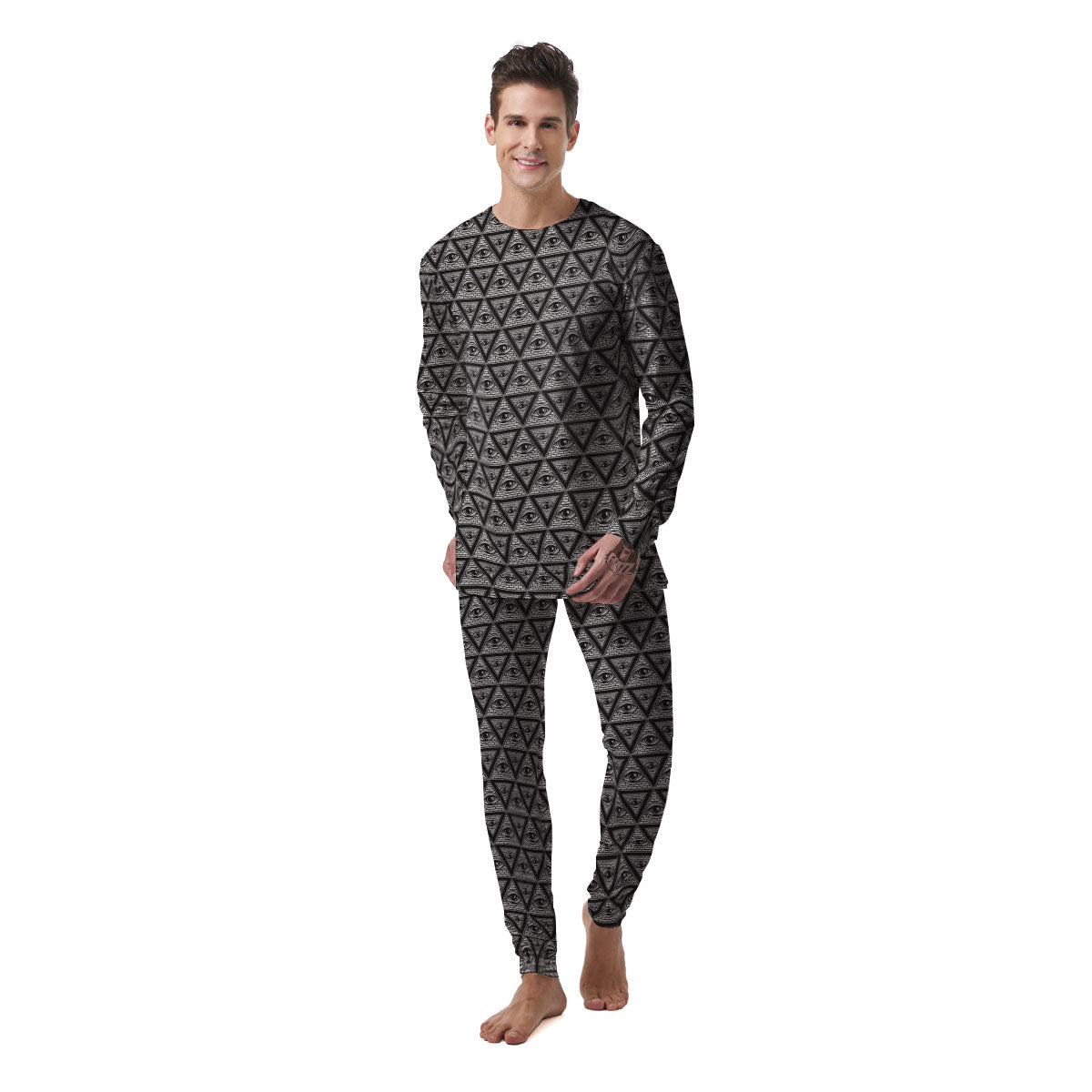 Illuminati Print Pattern Men's Pajamas
