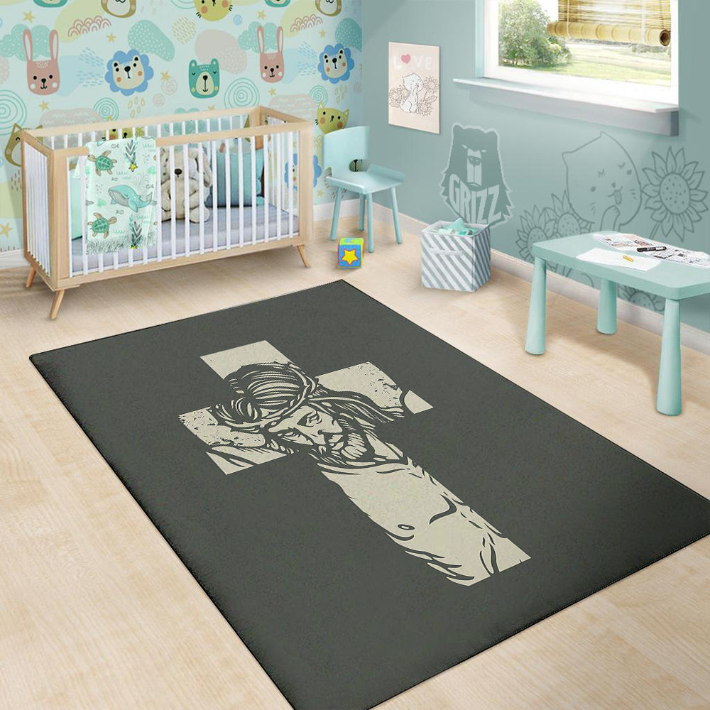 Jesus Christ Crucifixion Print Floor Mat – Grizzshopping