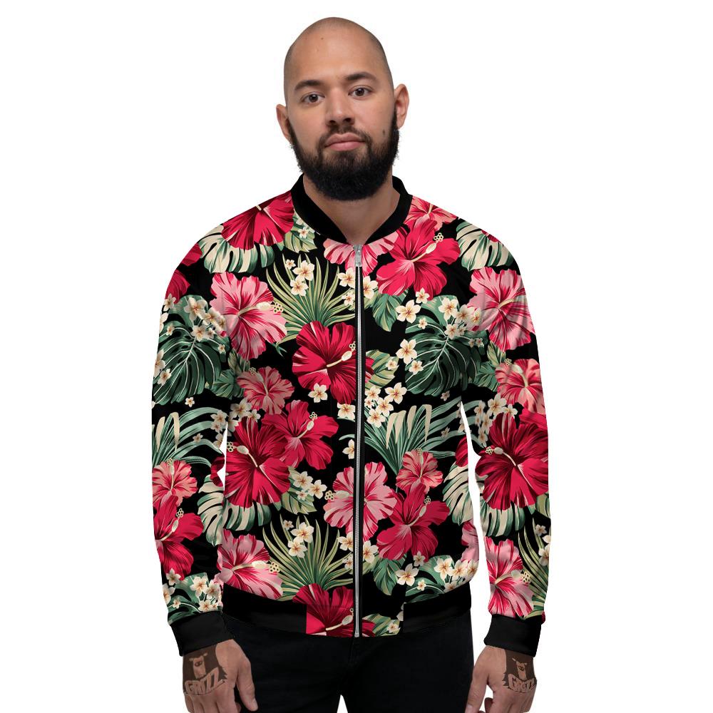 Jungle Hawaiian Tropical Print Pattern Men's Bomber Jacket