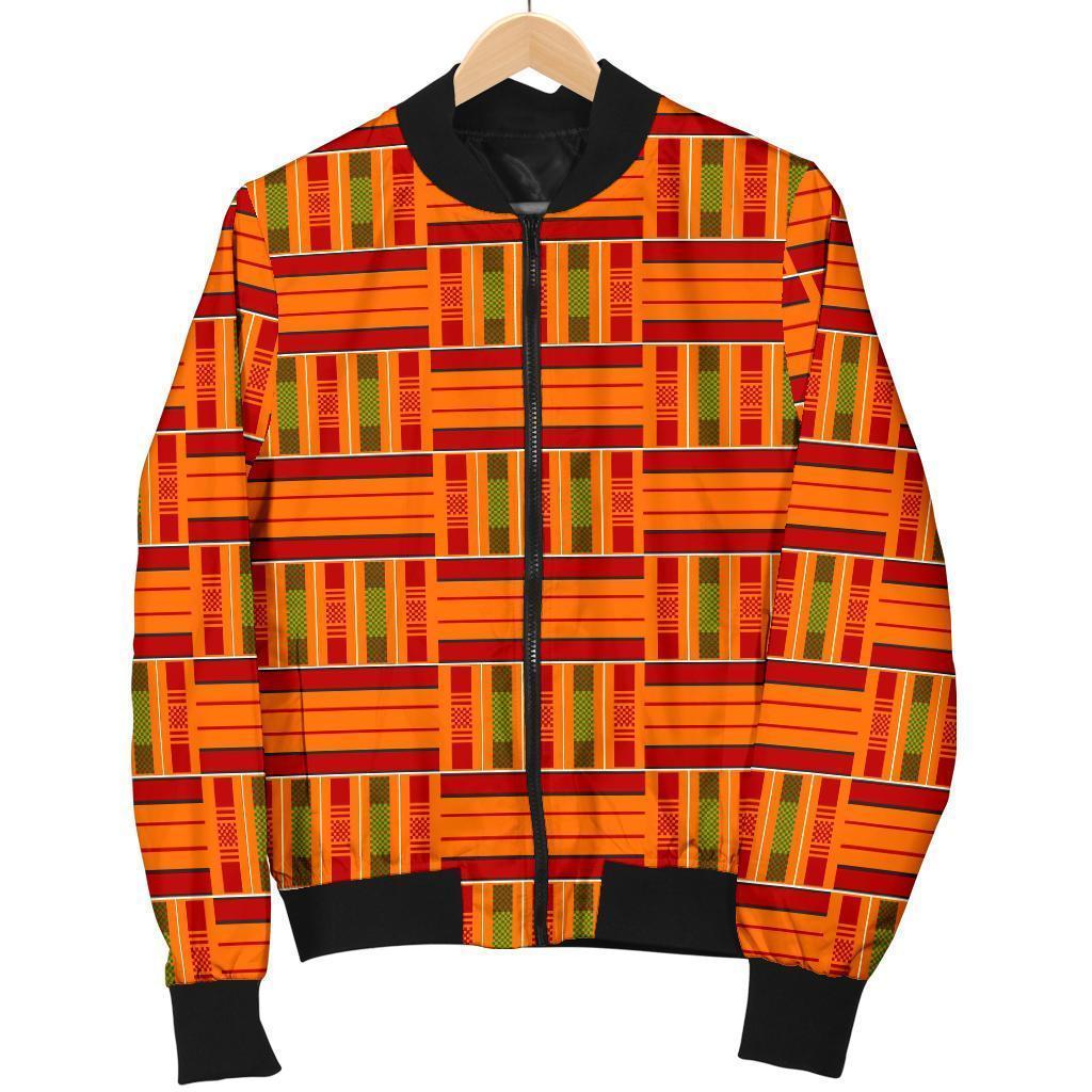 Kente African Print Pattern Men's Bomber Jacket