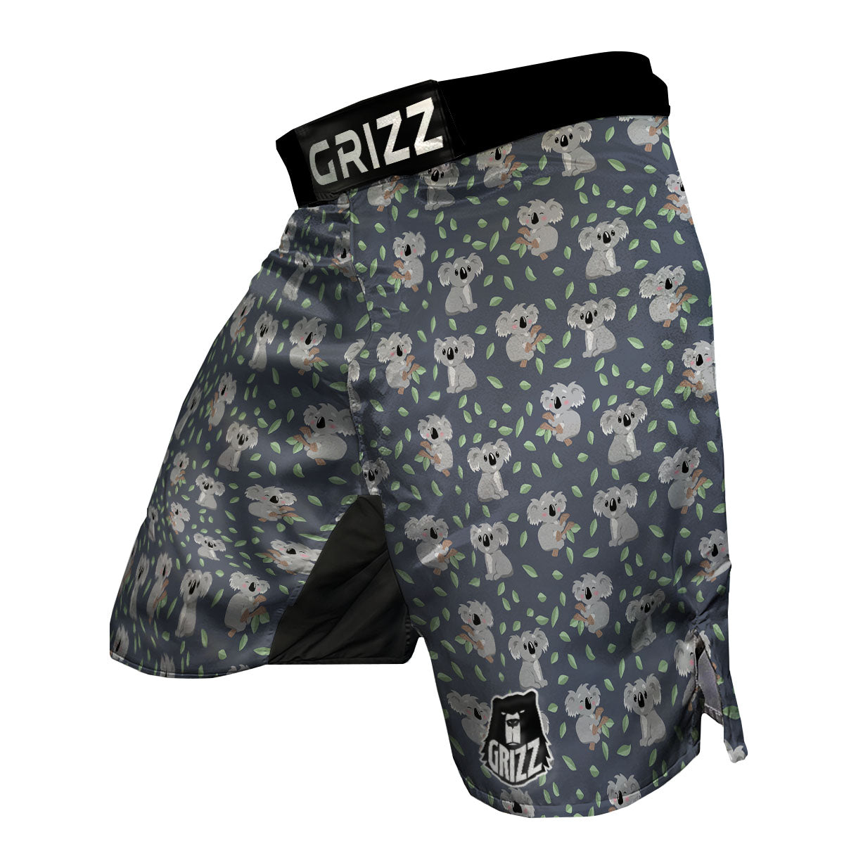Koala Grey Print Pattern MMA Shorts