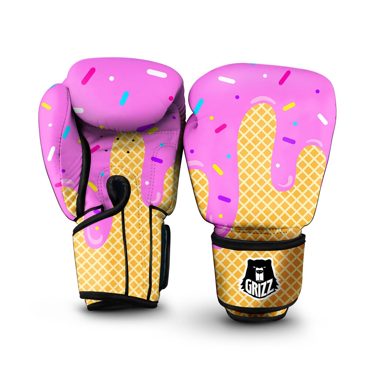 Melted Ice Cream Pink Print Boxing Gloves