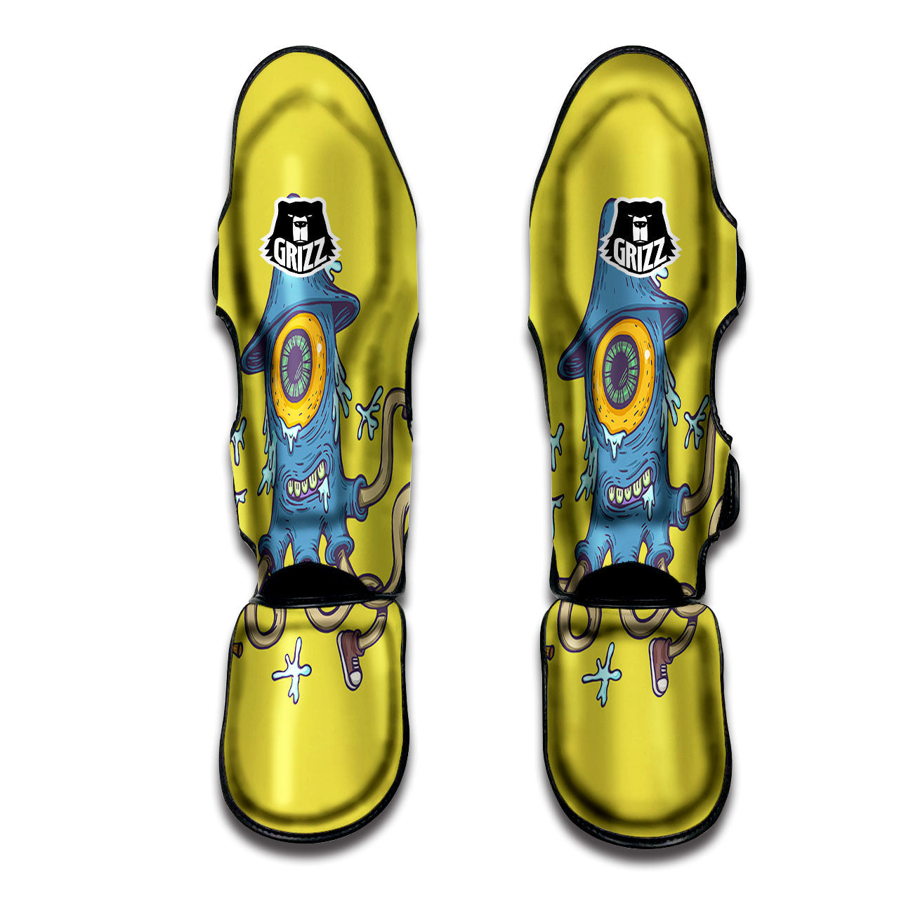 Monster Graffiti Characters Print Muay Thai Shin Guards