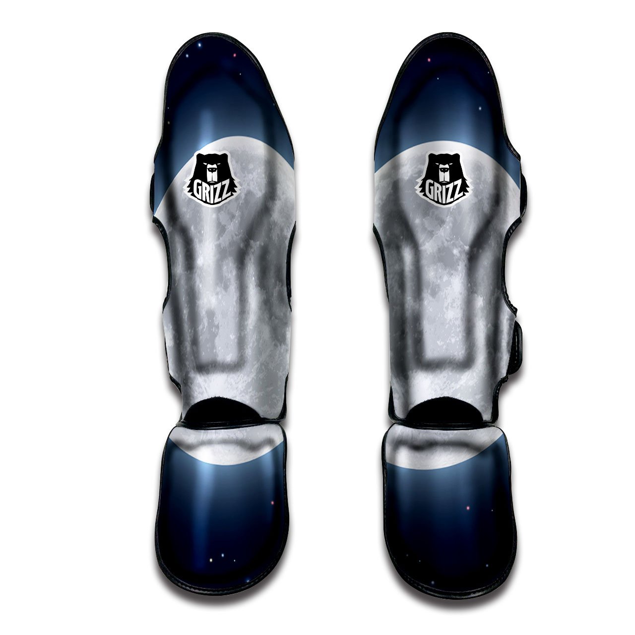 Moonlight And Night Sky Print Muay Thai Shin Guards