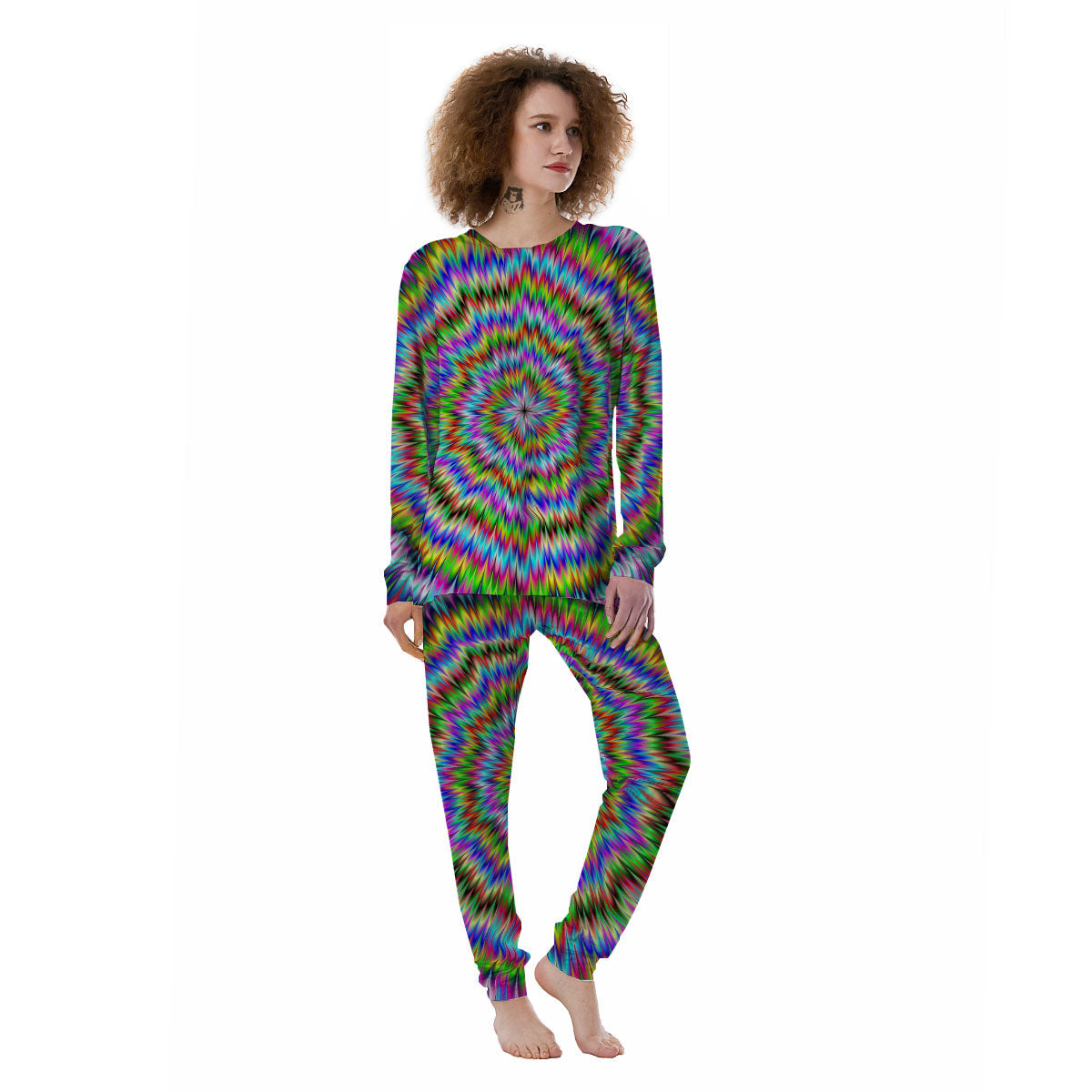 Moving Optical Illusion Abstract Dizzy Women's Pajamas