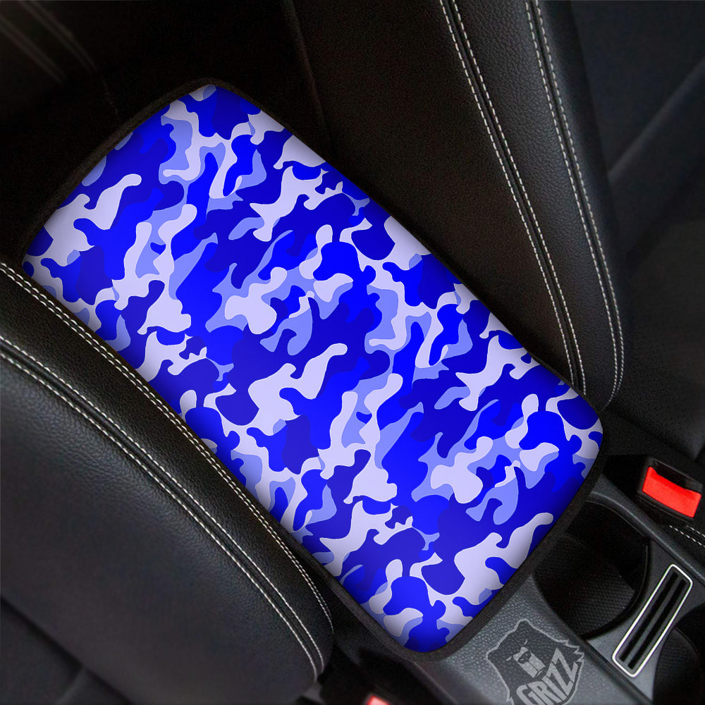 Navy Camo And Camouflage Print Car Center Console Cover