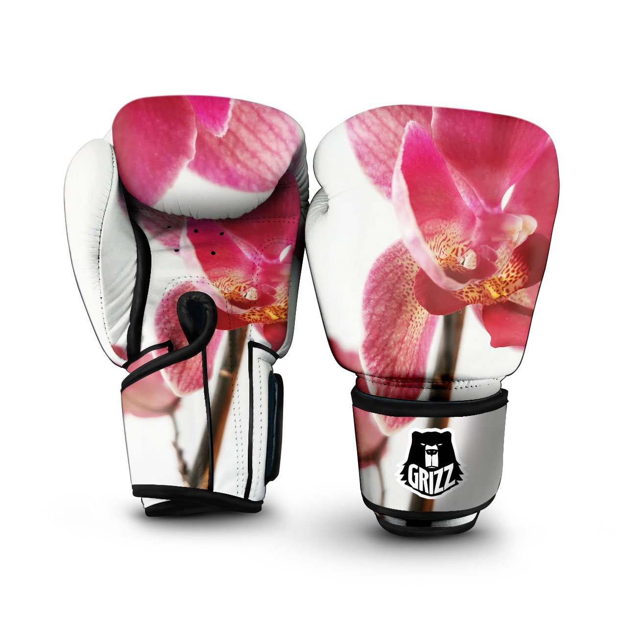 Orchid Flower Pink Print Boxing Gloves