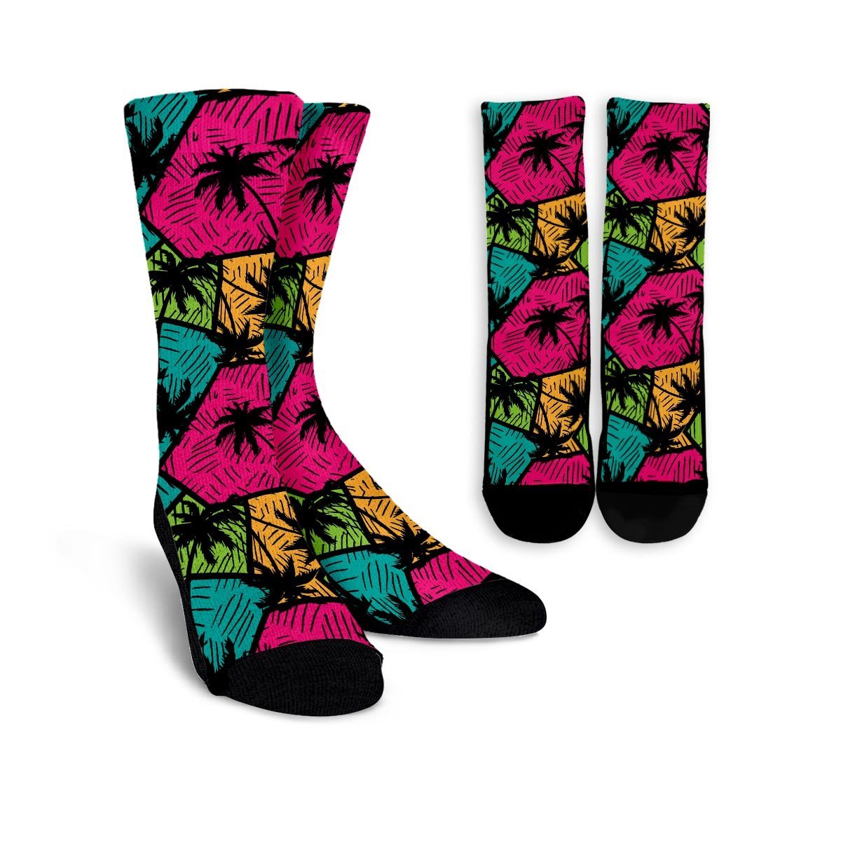 Palm Leaf Hawaiian Print Pattern Unisex Socks