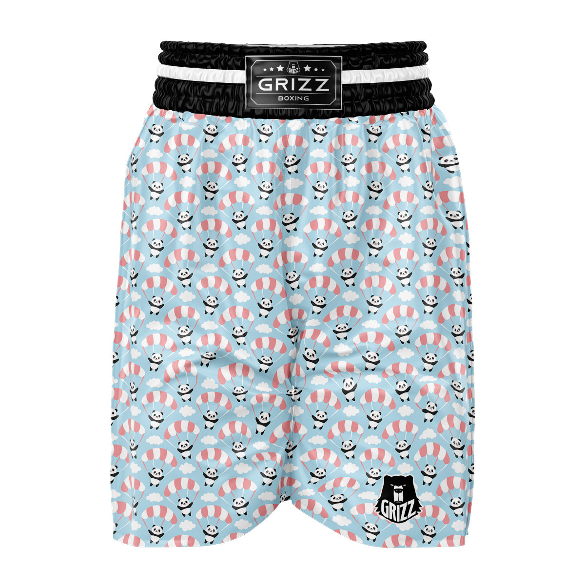 Parachute And Cute Panda Print Pattern Boxing Shorts
