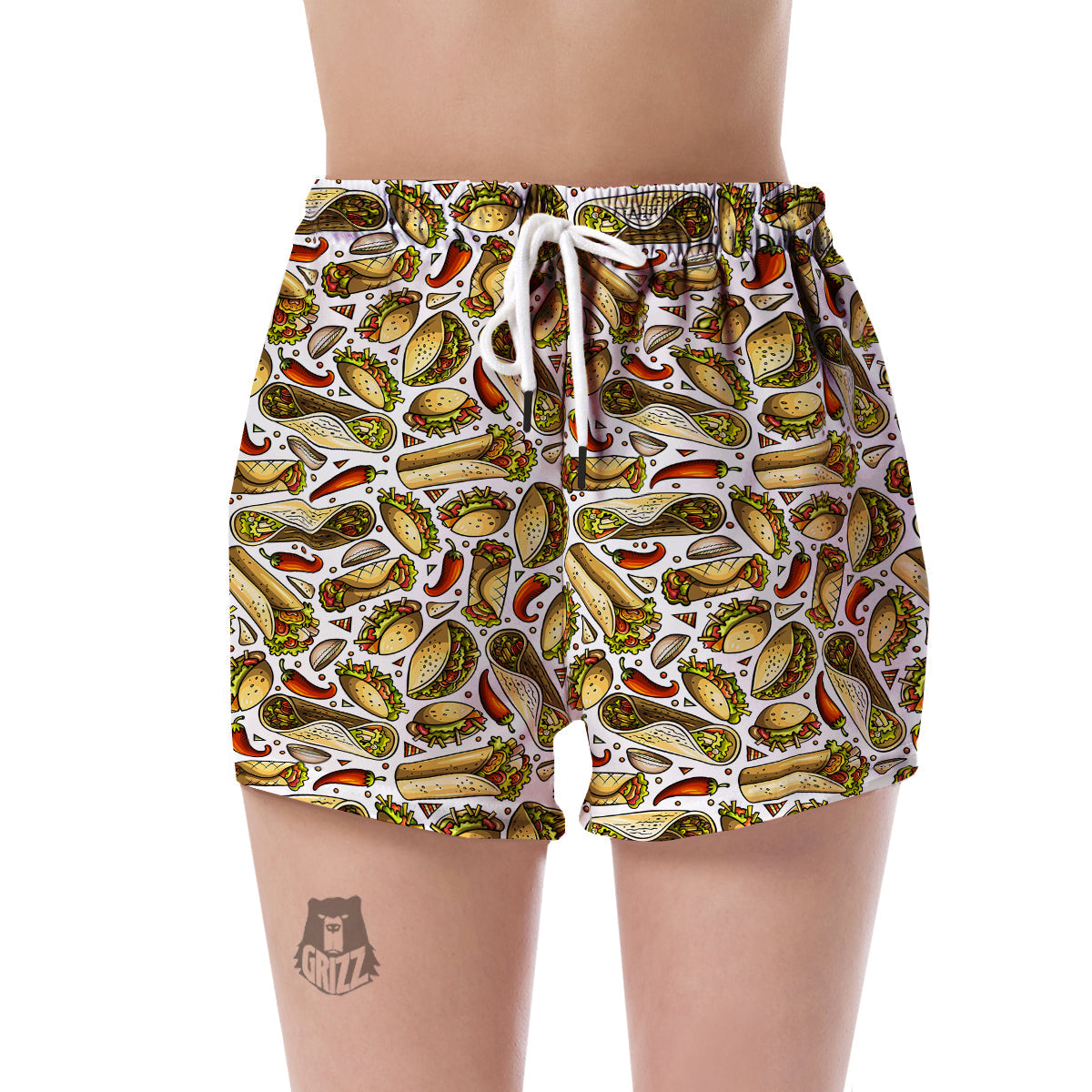 Pattern Print Taco Women's Shorts – Grizzshopping