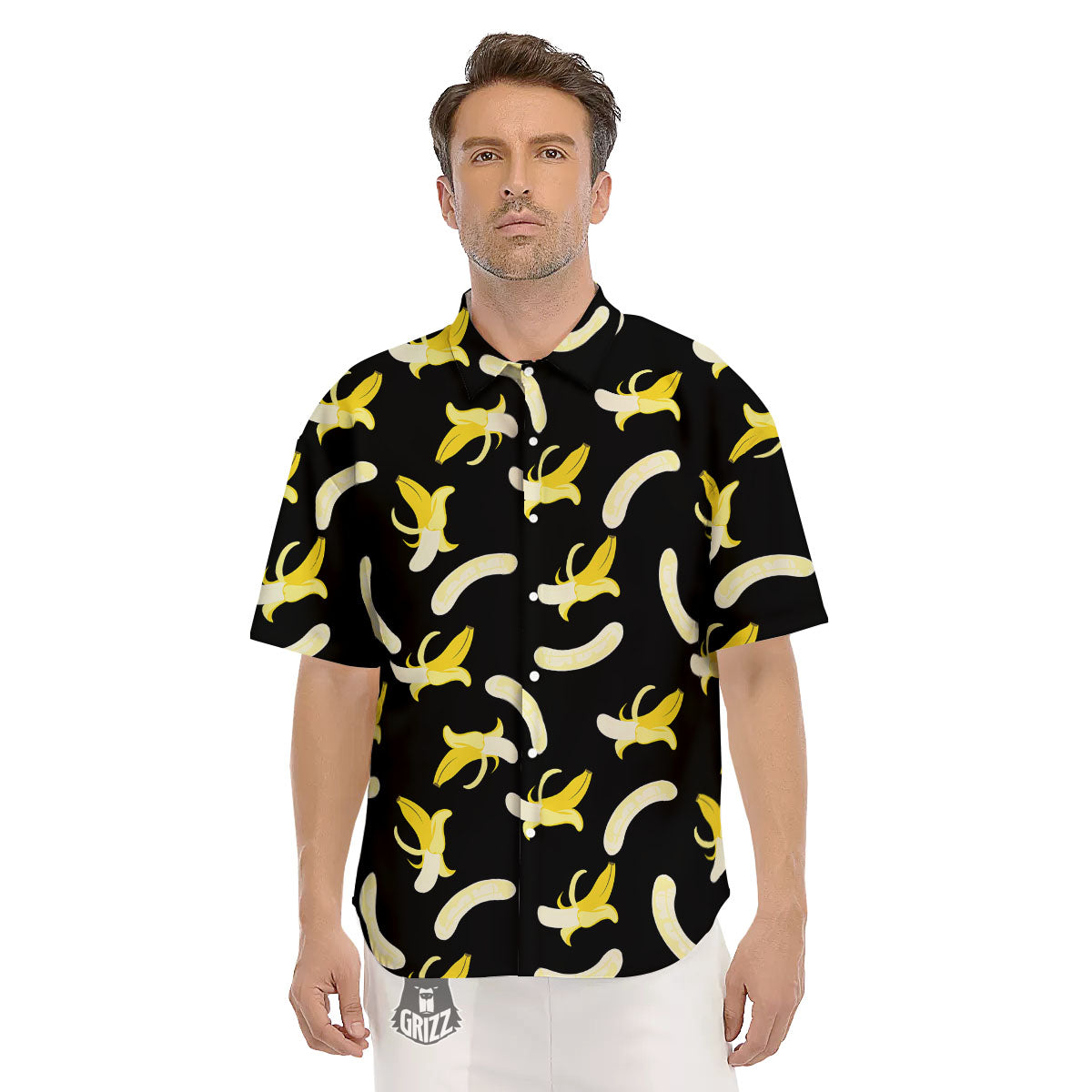 Peeled Banana Print Pattern Men's Short Sleeve Shirts