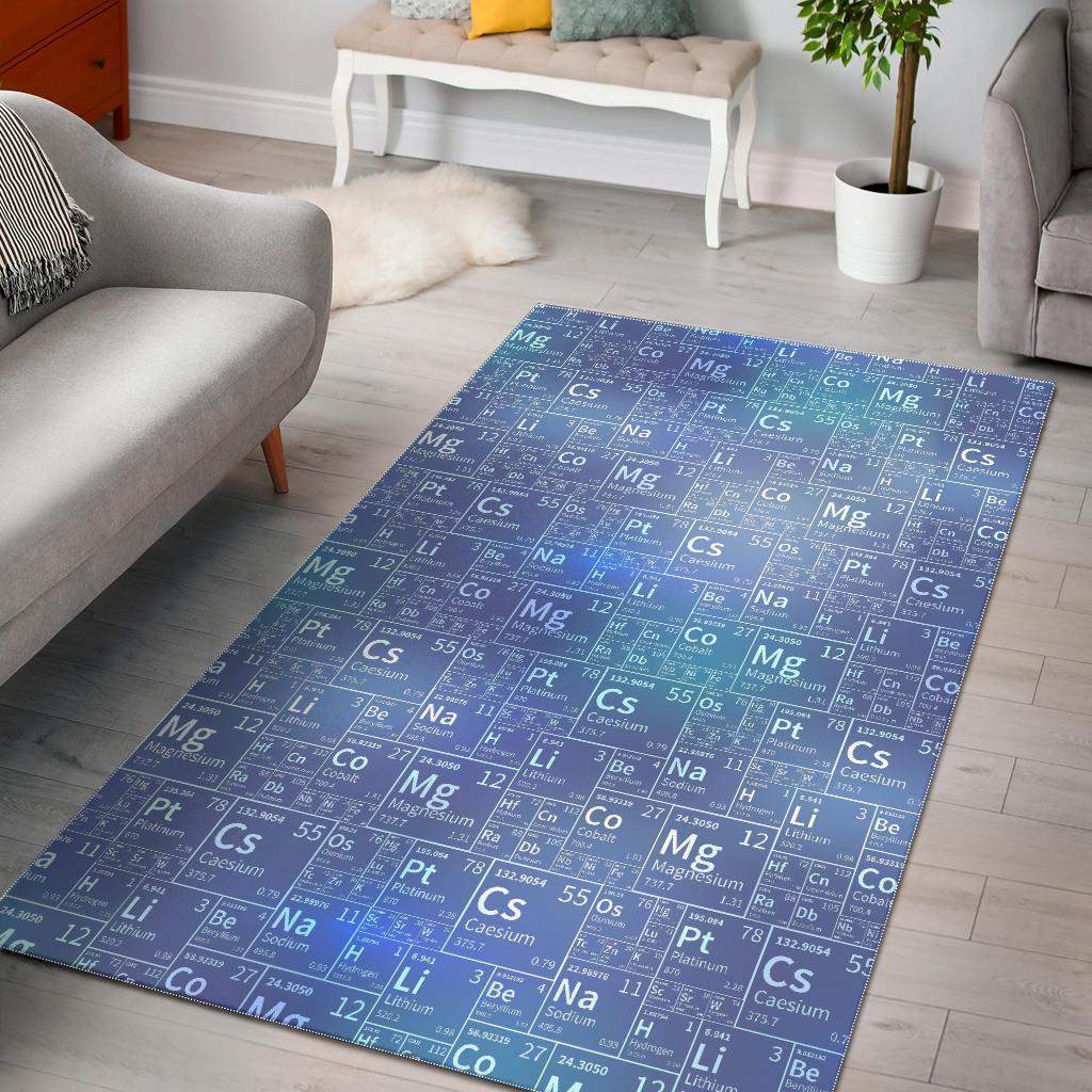 Periodic Table Science Pattern Print Floor Mat