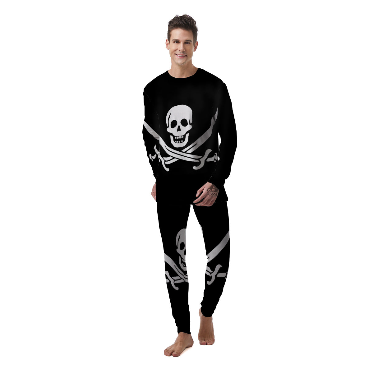 Pirate Flag Calico Jack Print Men's Pajamas