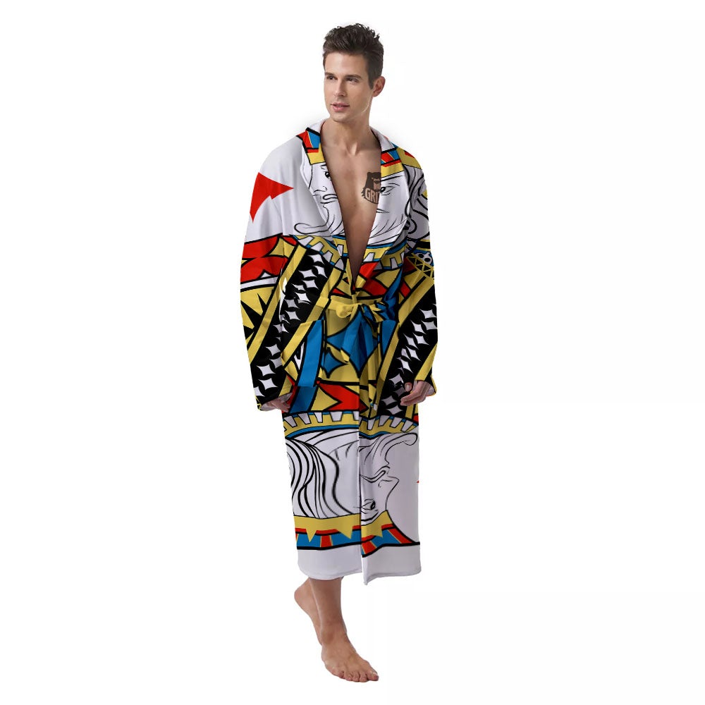 Playing Card King Of Diamonds Print Men's Robe