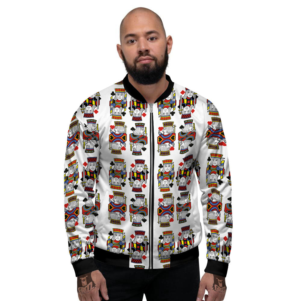 Playing Cards Four Jacks Print Pattern Men's Bomber Jacket