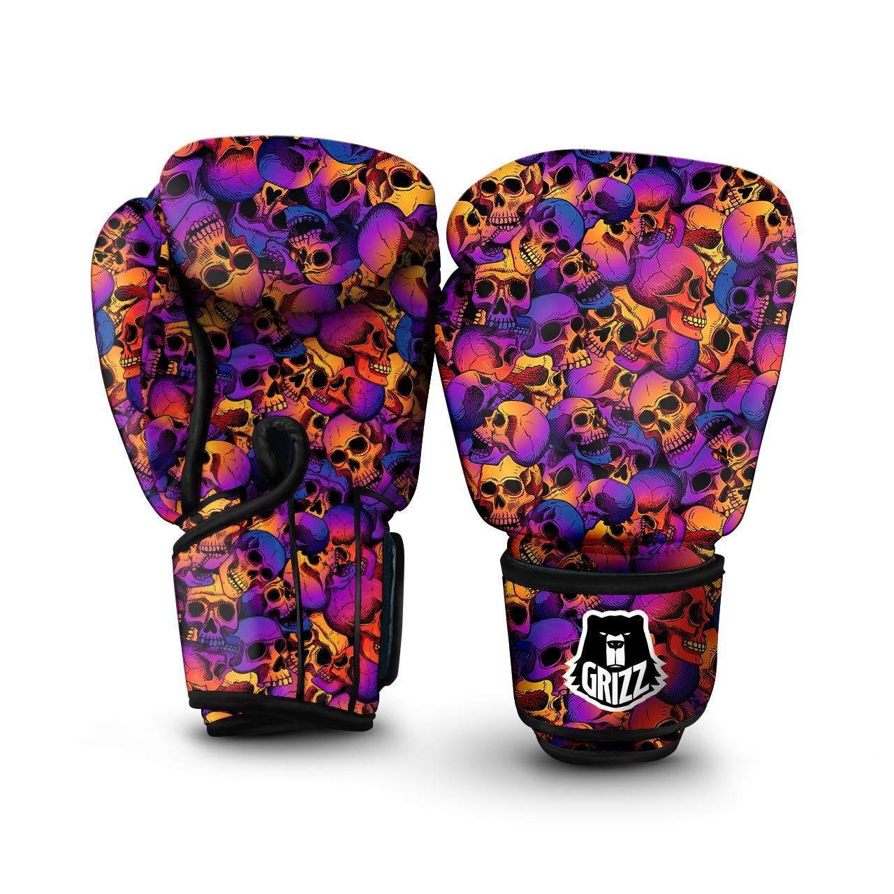 Purple Skull Boxing Gloves
