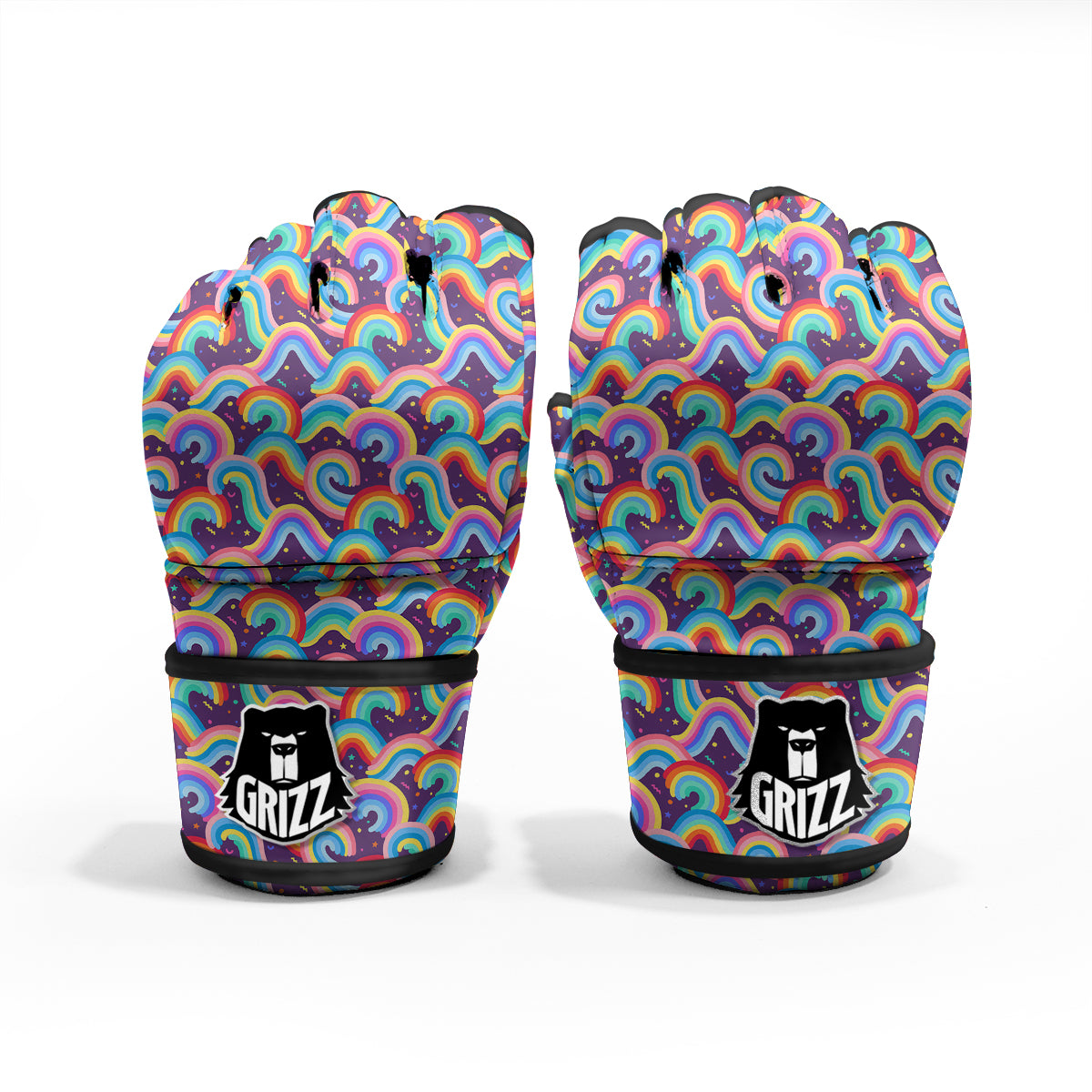 Rainbow Colorful Cute Print Pattern MMA Gloves