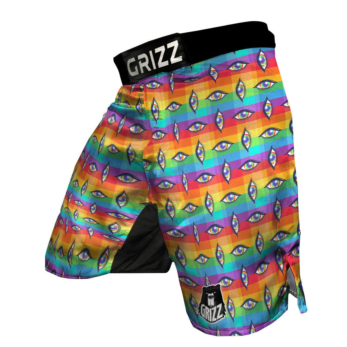 Rainbow Eyes LGBT Pride Print Pattern MMA Shorts