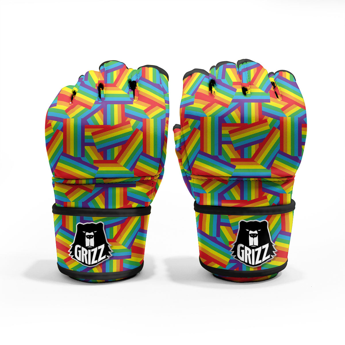 Rainbow Flag LGBT Pride Pattern MMA Gloves