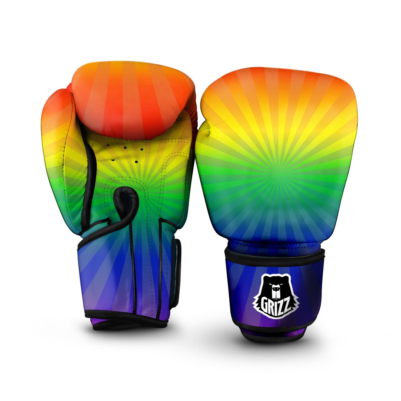Rainbow Rays LGBT Pride Print Boxing Gloves