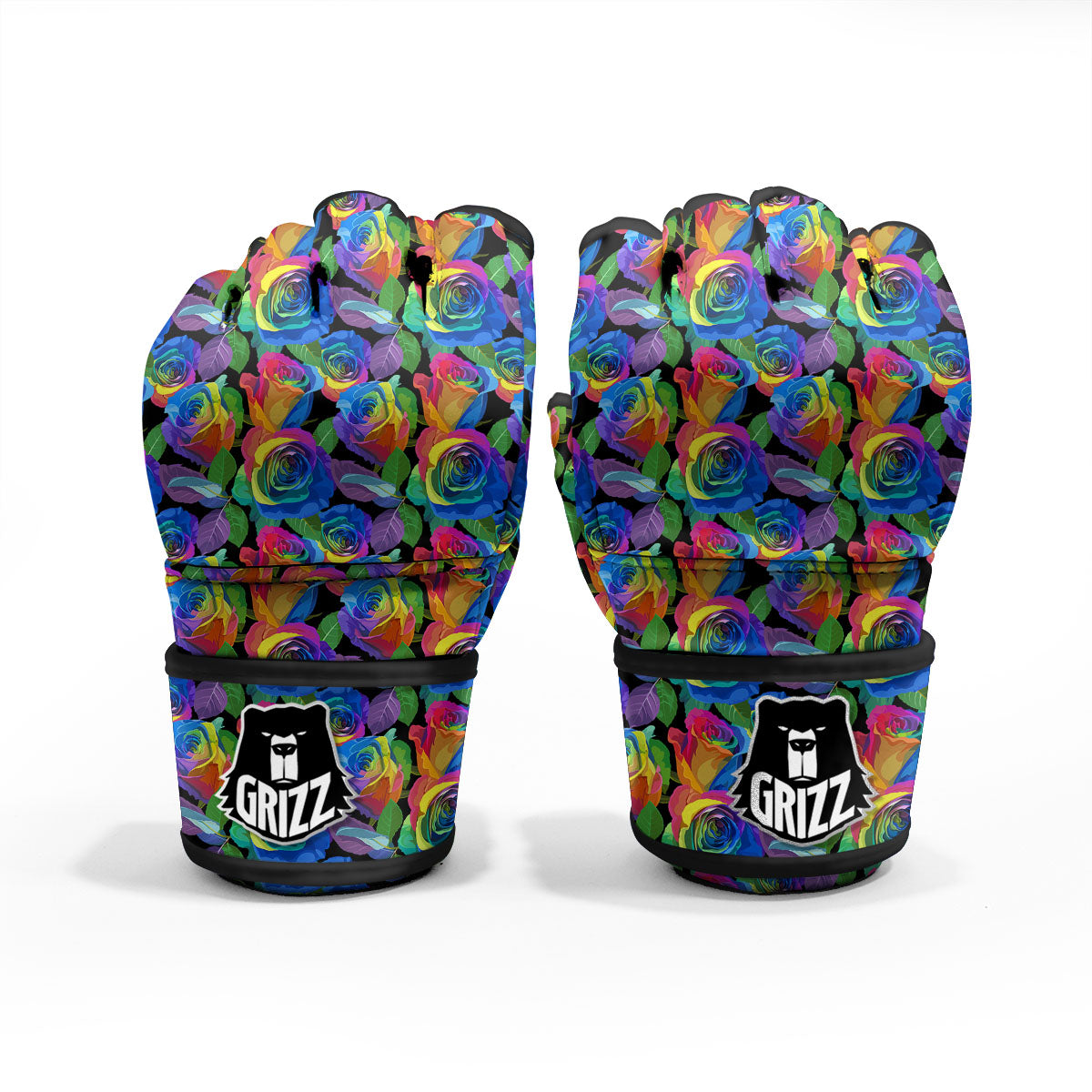 Rainbow Roses LGBT Pride Print Pattern MMA Gloves