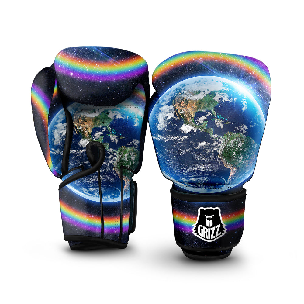 Rainbow The Earth Print Boxing Gloves – Grizzshopping