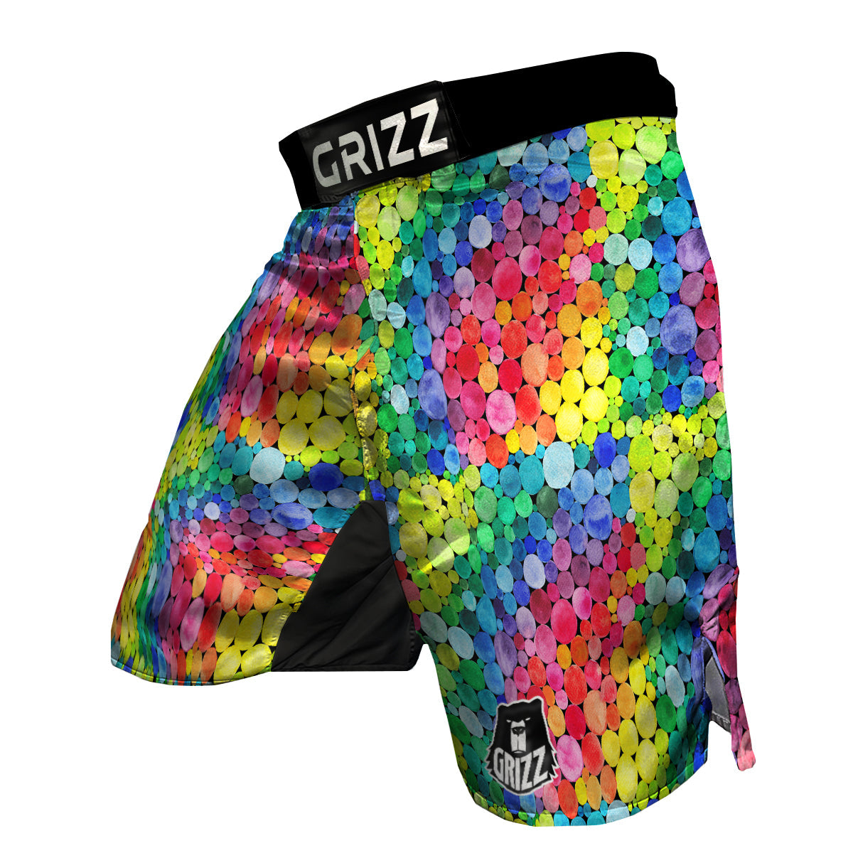 Rainbow Watercolor Print Pattern MMA Shorts