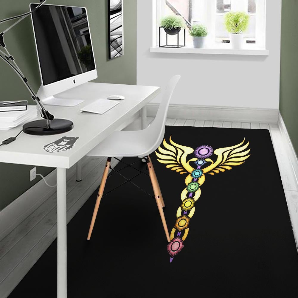 Seven Chakras Caduceus Print Floor Mat – Grizzshopping