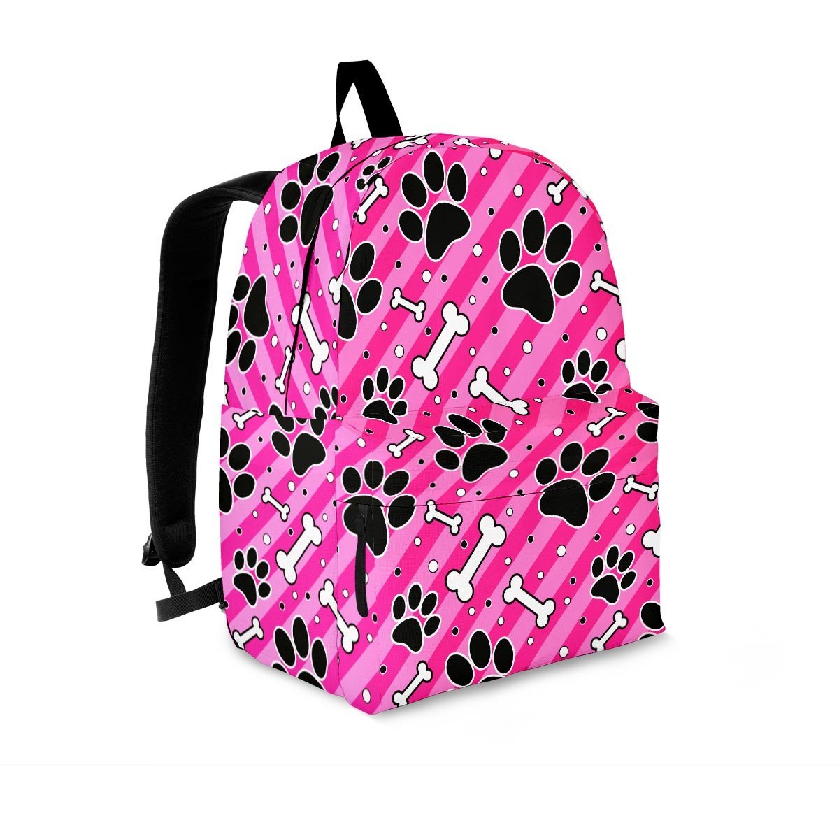 Striped Pink Paw Backpack