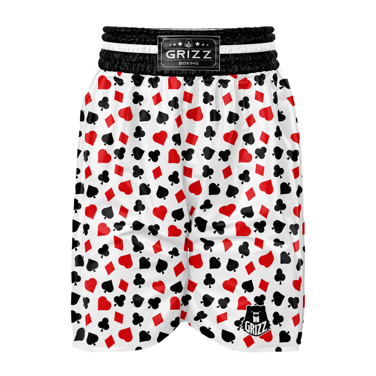 Symbols Playing Card Print Pattern Boxing Shorts